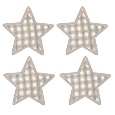 4" Star Cross Stitch Wood Canvas, 4ct. by Loops & Threads® | Michaels