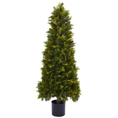 4ft. Potted Cone-Shaped Pine Tree with Pinecones | Trees & Floor Plants ...