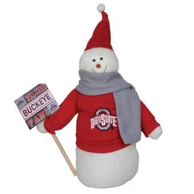Santa's Workshop 12'' Ohio State Snowman Fan Figurine | Michaels
