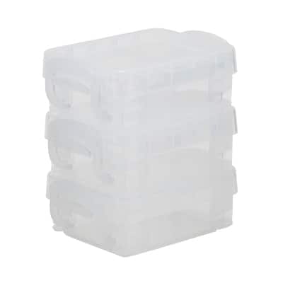 Clear Bitty Boxes by Simply Tidy™, 3ct. | Small Plastic Organizers ...