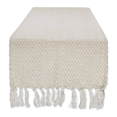 DII® 108" Woven Fringed Table Runner, Color: Natural | Michaels