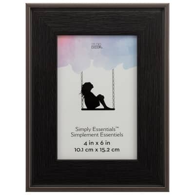 Simply Essentials™ 4" x 6" Black with Bronze Edges Frame by Studio ...
