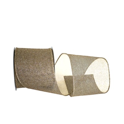 Reliant 4" x 10yd. Glitter Web Mesh Wired Metallic Ribbon | Michaels