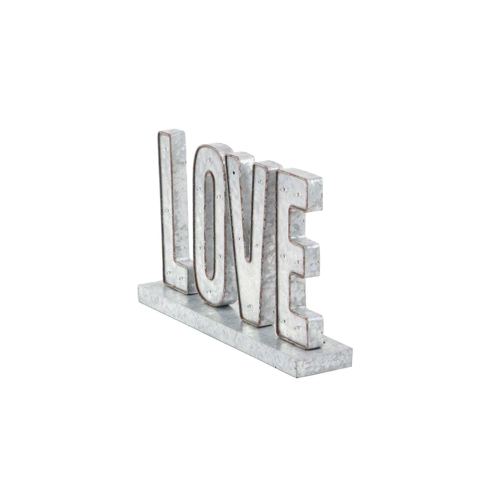 20" Gray Metal Love Decorative Sign | Signs | Michaels