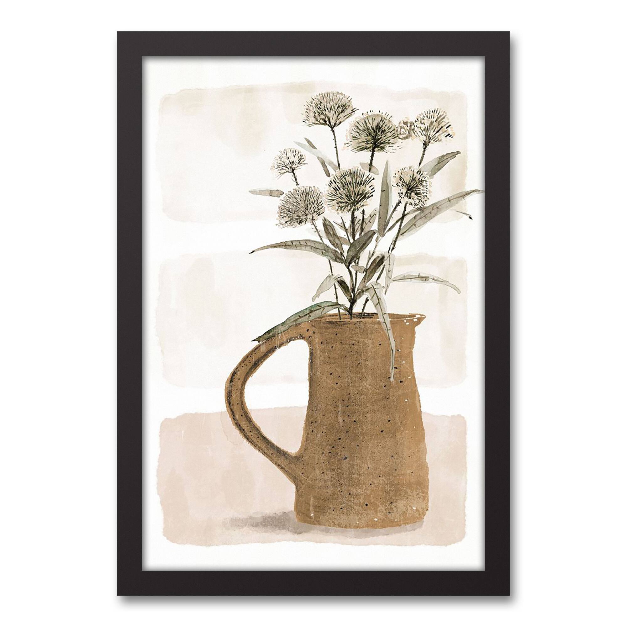 Terracotta Pitcher 12" x 18" Black Framed Canvas | Michaels