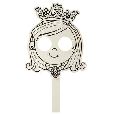 Buy in Bulk - 24 Pack: Assorted Darice® Wooden Princess Mask | Michaels