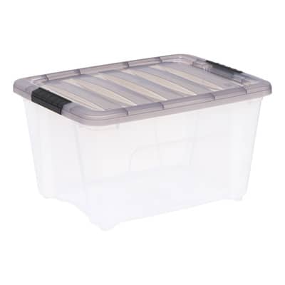 IRIS® Stack & Pull™ Clear Storage Box with Gray Lid | Michaels