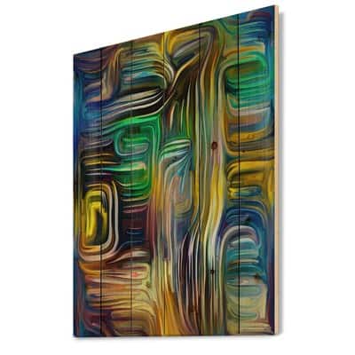 Designart - Colour Fusion VI - Modern Print on Natural Pine Wood | Michaels