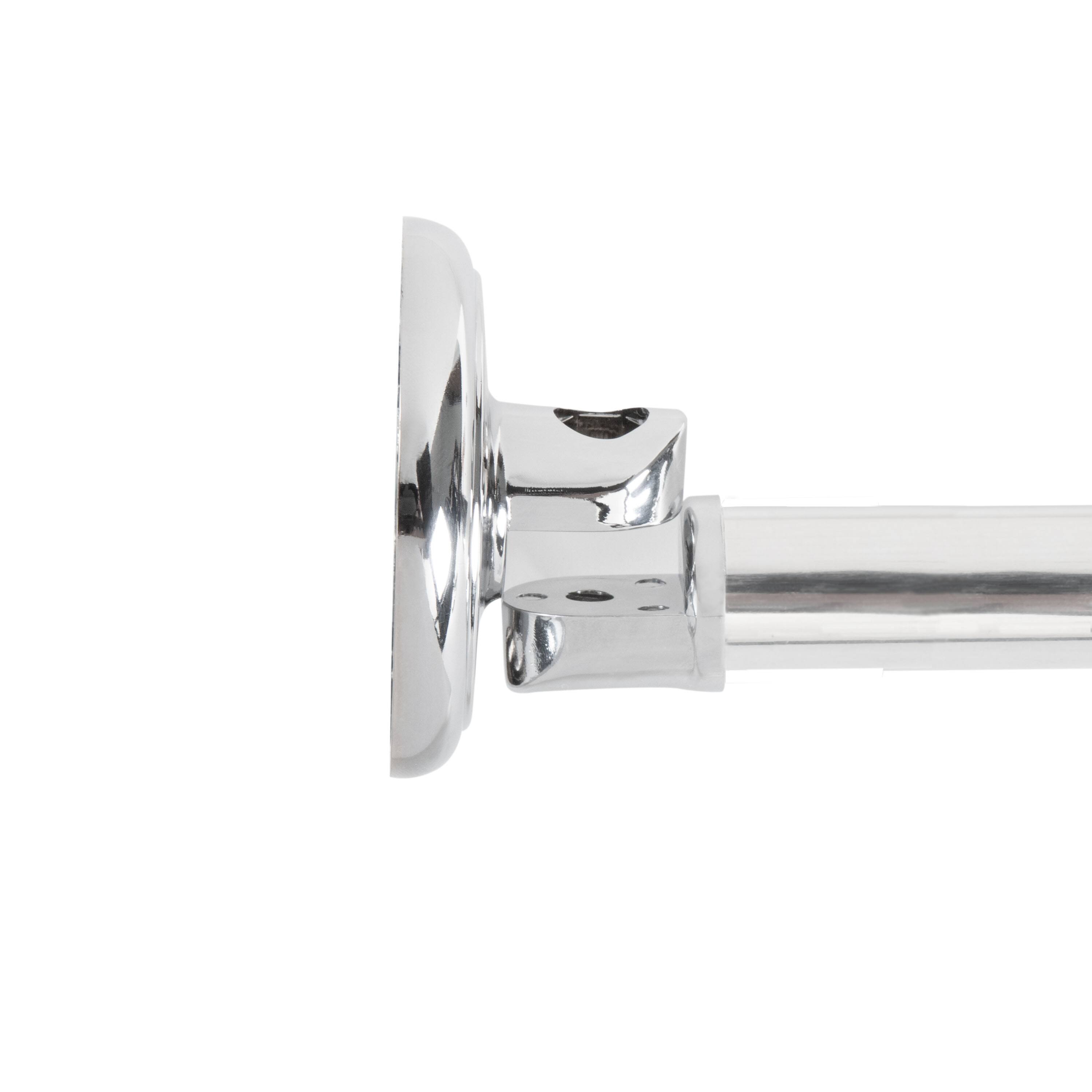 Bath Bliss 44" Aluminum Wall Mountable Curved Adjustable Shower Rod ...