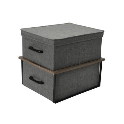 Household Essentials Stacking Storage Boxes Set | Michaels