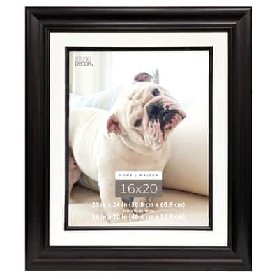 Home Bronze Scoop Frame With Mat by Studio Décor®, Size: 20" x 24" / 16 ...