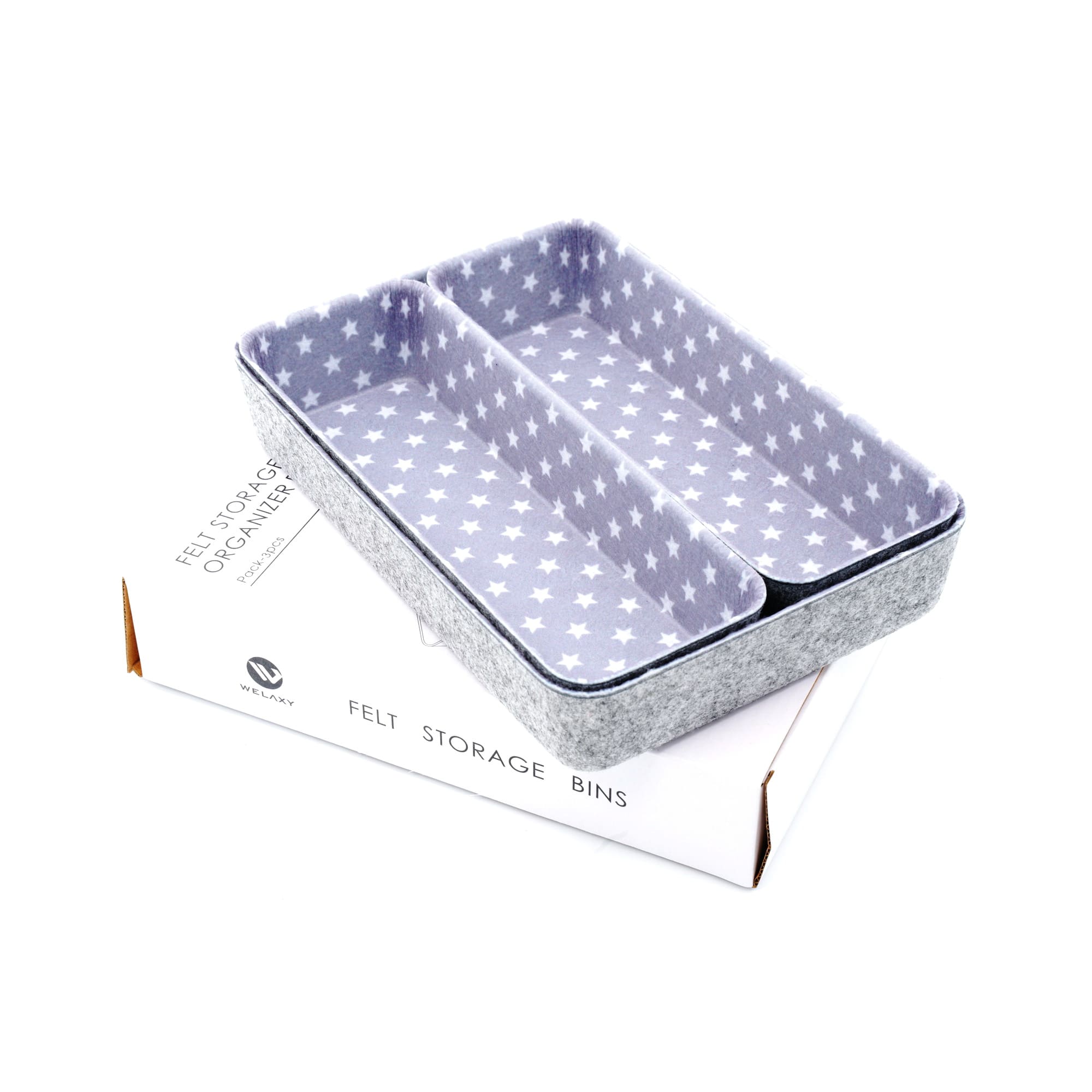 Welaxy Felt 3 Piece Stars Drawer Organizer Set | Desktop Storage | Michaels