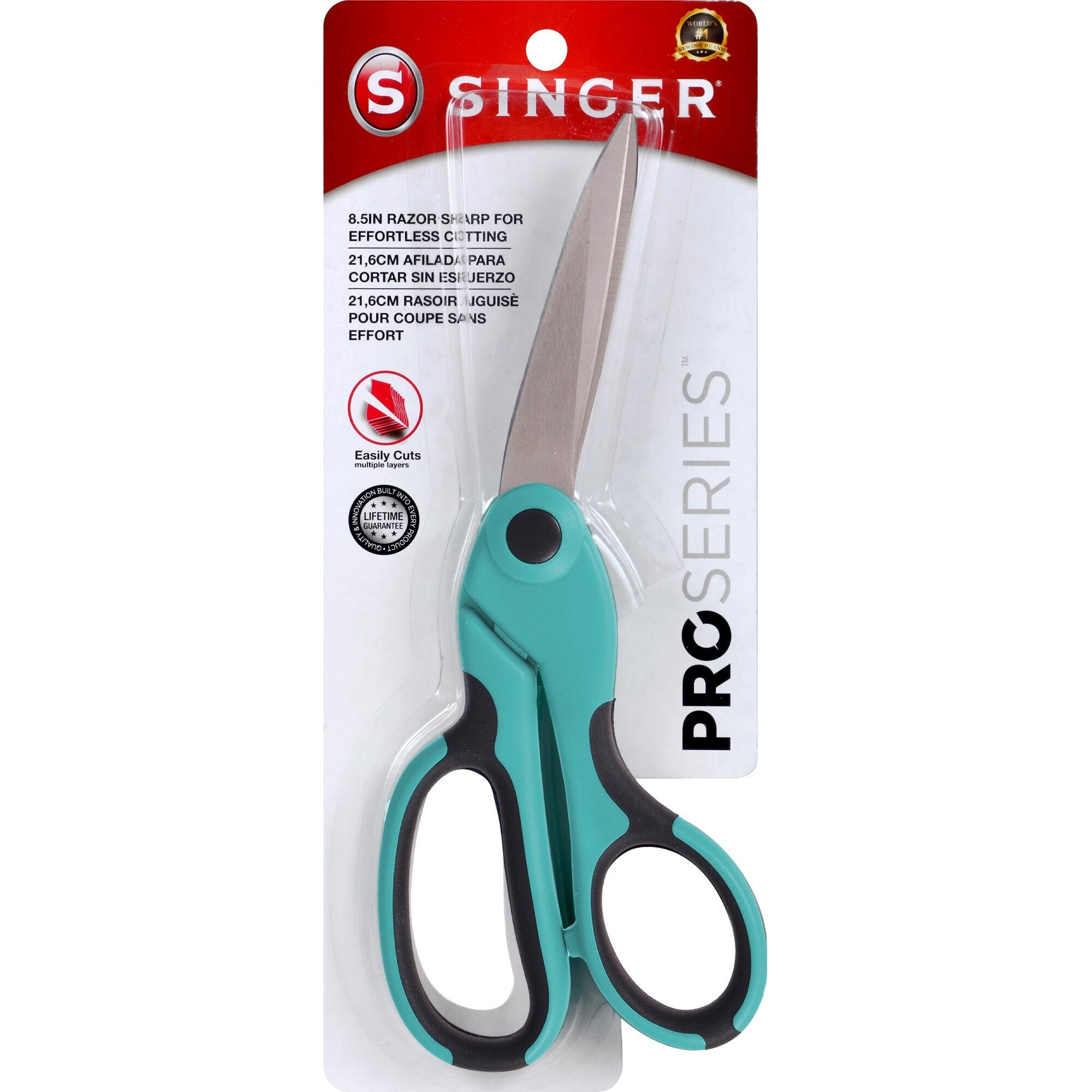SINGER® 8.5" ProSeries Heavy-Duty Bent Scissors With Comfort Grip ...