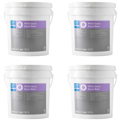 Buy in Bulk - 4 Pack: White Acrylic Gesso by Artist's Loft®, 1gal ...