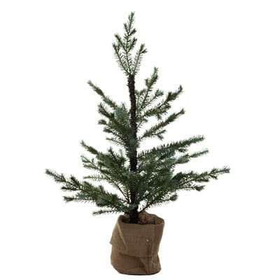 Hello Honey® 2.5ft. Green Faux Spruce Tree in Burlap Sack | Michaels