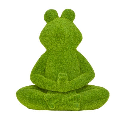 Green Ceramic Eclectic Frog Garden Sculpture, 12" x 7" x 13" | Michaels