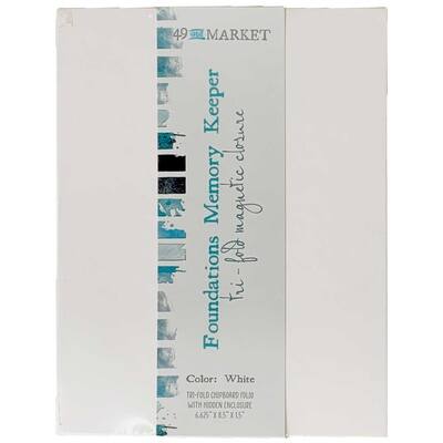 49 And Market Foundations White Memory Keeper Tri-Fold | Michaels