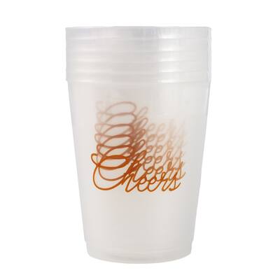 15.5oz. Cheers Frosted Plastic Cups, 6ct. by Celebrate It™ | Michaels