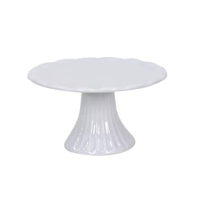 4.5" White Stoneware Cake Stand by Ashland® | Michaels