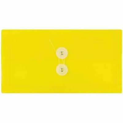 JAM Paper 5.25" x 10" Plastic #10 Business Envelope with Button and ...