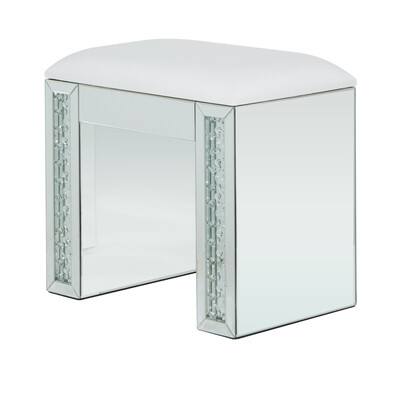 21" Silver Wood Glam Stool | Michaels