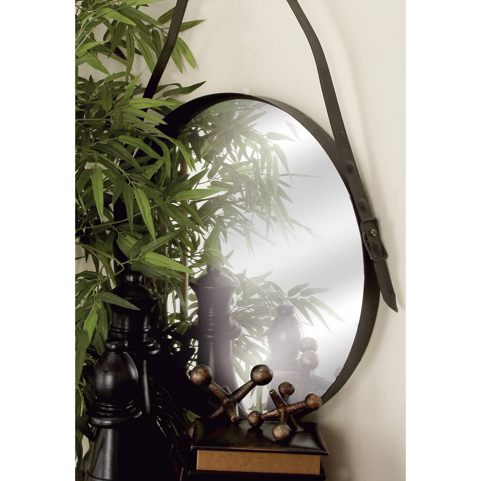 31'' Black Industrial Metal Hanging Wall Mirror | Mirrors | Michaels