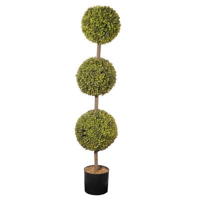 4ft. Potted Boxwood Three-Ball Topiary | Michaels