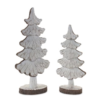 Carved Pine Tree Décor Set, 13" & 16" | Michaels