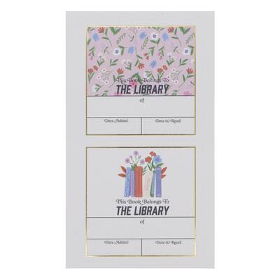 Pink Floral Bookplate Stickers by Fab Finds | Michaels