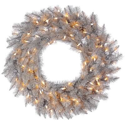 36" Warm White Dura-Lit® LED Platinum Fir Wreath | Michaels