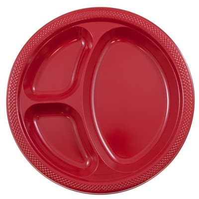 JAM Paper 10.25" Divided Plastic Party Plates, 20ct. | Michaels