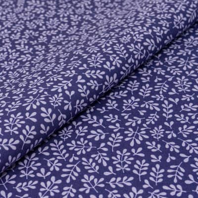 SINGER Purple Leaves Cotton Fabric | Michaels