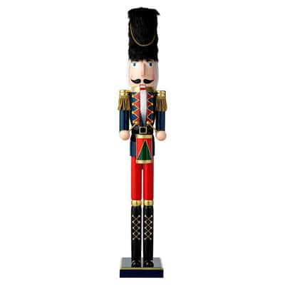 Glitzhome® 3ft. Wooden Christmas Drummer Nutcracker | Michaels