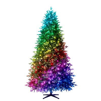 7.5ft. Pre-Lit Laurel Pine Artificial Christmas Tree, Multicolor ...