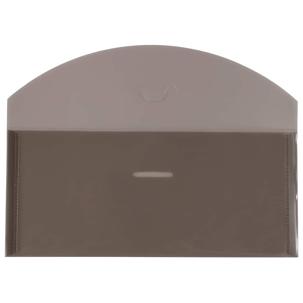 JAM Paper Smoke Gray Plastic Tuck Flap Closure 4.25" x 9.75" Envelopes ...