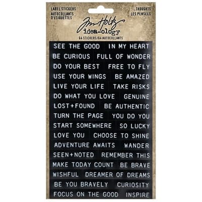 Tim Holtz® Idea-Ology® Sentiments Label Stickers | Michaels