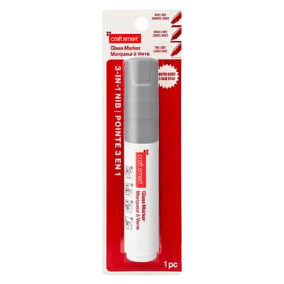 3-in-1 Nib Glass Marker by Craft Smart®, Color: Silver | Michaels