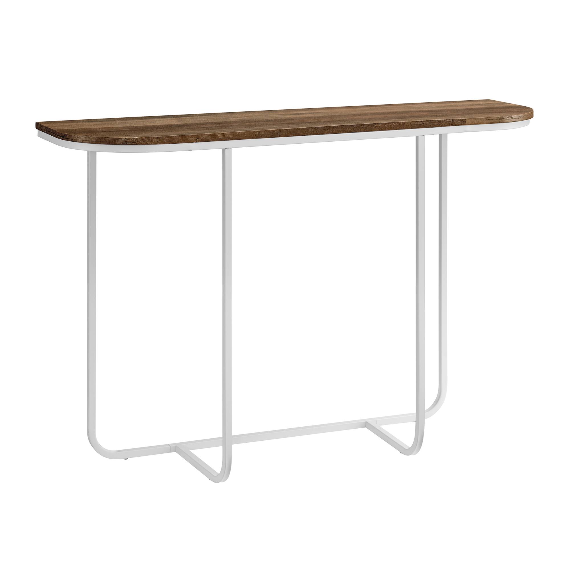 Walker Edison White Reclaimed Barnwood Modern Curved Entry Table | Michaels