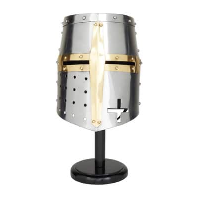 Silver Iron Vintage Helmet, 17" x 10" x 10" | Michaels