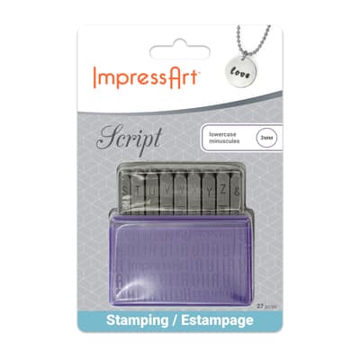 ImpressArt® 3mm Basic Script Lowercase Letter Stamps Set | Michaels