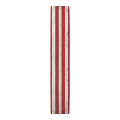 72" Red & White Distressed Stripes Table Runner | Michaels
