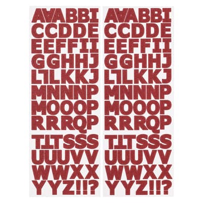 Red Glitter Alphabet Stickers by Recollections™ | Michaels