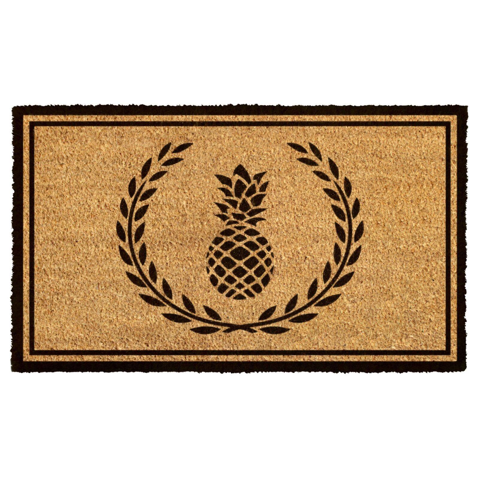 RugSmith Black Pineapple Machine Tufted Doormat | Michaels