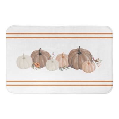 Fall Stripes & Pumpkins Bath Mat | Michaels