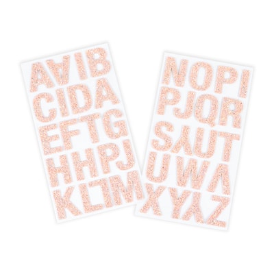 Buy in Bulk - 12 Pack: Blush Glitter Alphabet Stickers by Recollections ...