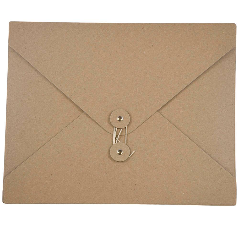 JAM Paper Natural Kraft Button and String Tie Portfolio 9.5" x 12.25 ...