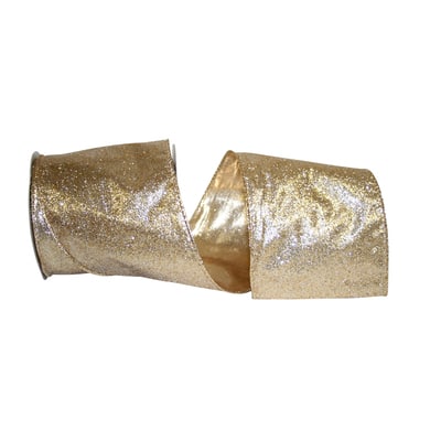 JAM Paper 4" x 10yd. Glitter Lamé Wired Ribbon | Michaels