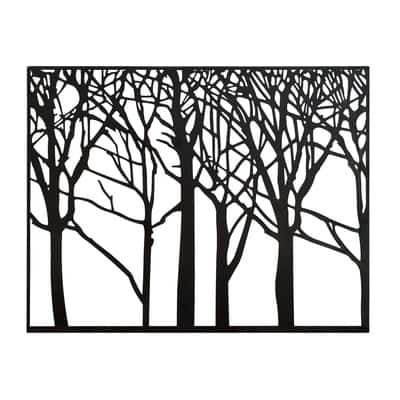 Black Metal Modern Trees Wall Décor | Michaels