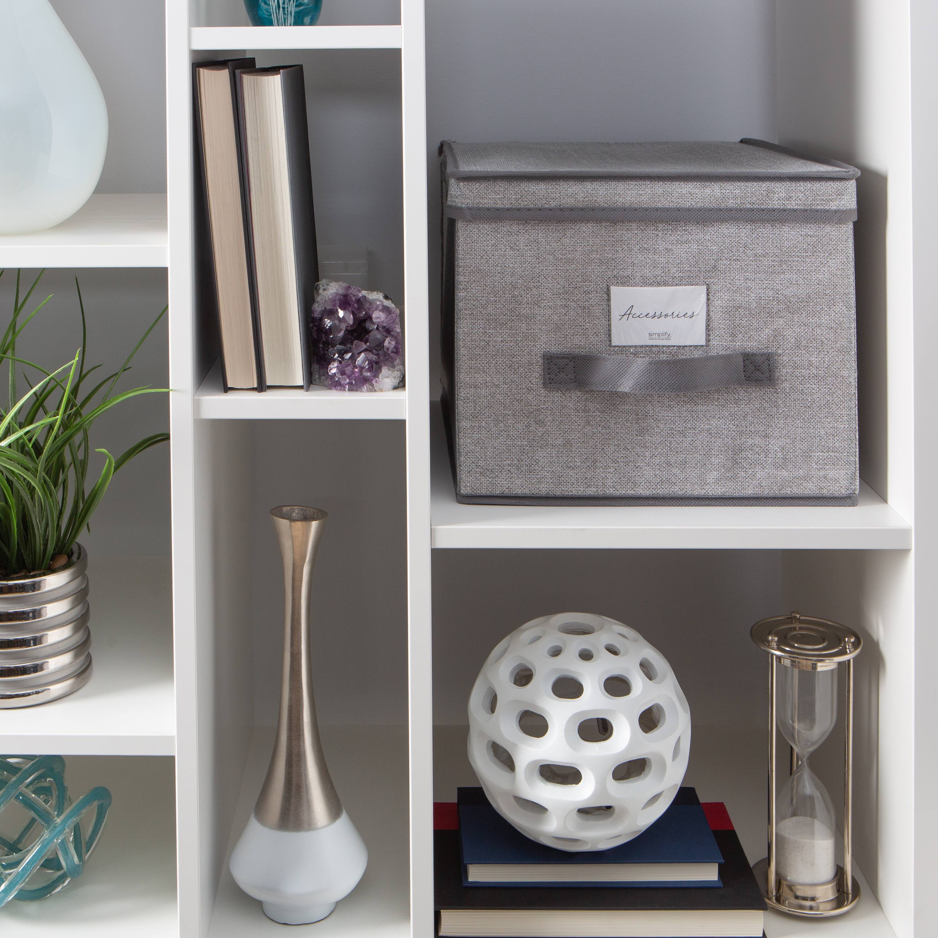 Simplify 12" Heather Gray Storage Box | Michaels