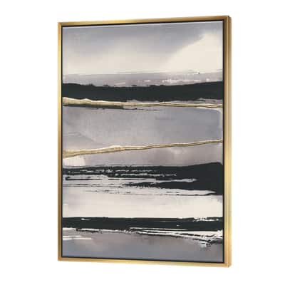 Designart - Glamorous Morning Fog III - Modern Glam Canvas in Gold ...